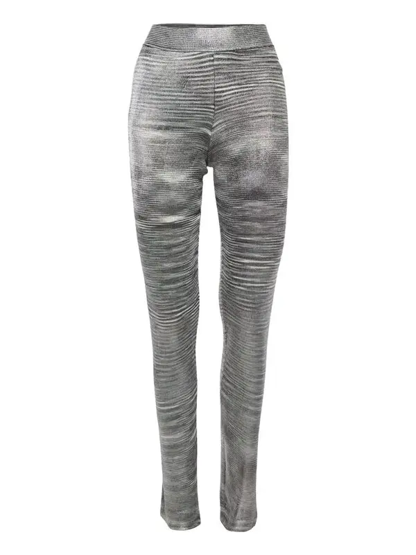 Missoni Knitted Leggings - Silver