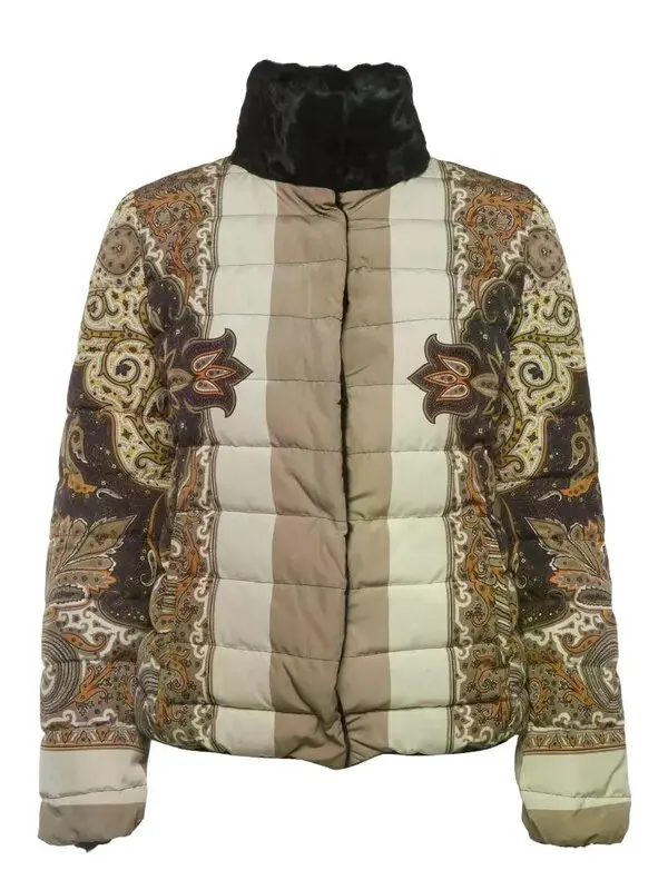Etro Paisley Print Padded Jacket - Neutrals