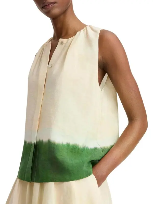 Vince Sleeveless Dip-dye Top - Neutrals