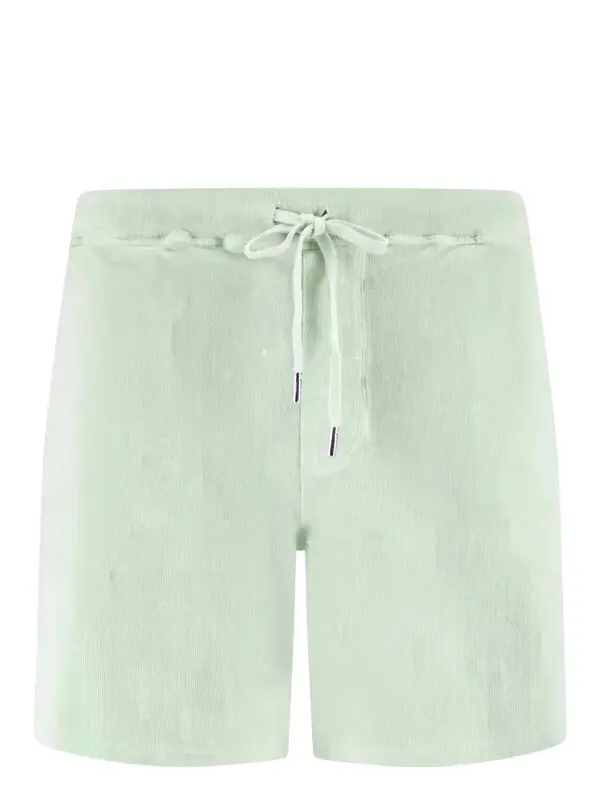 Fedeli Terry Cloth Drawstring Shorts - Green