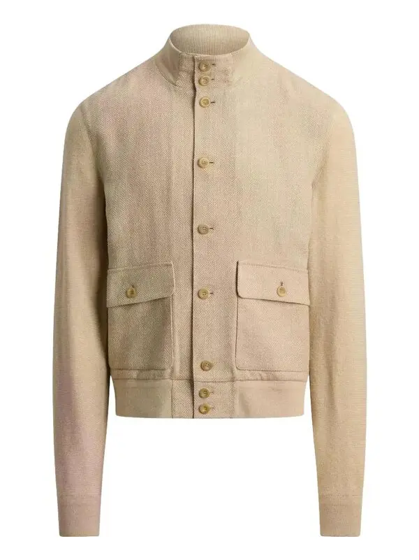 Ralph Lauren Purple Label Herringbone Jacket - Neutrals