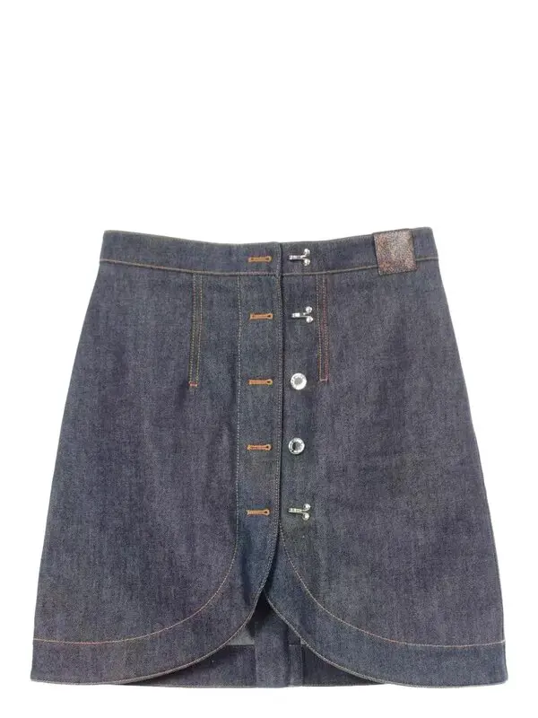 LOUIS VUITTON Zip-fastening Midi Skirt - Blue
