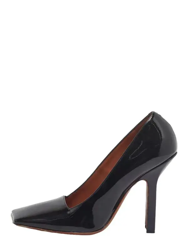Vetements Boomerang Leather Heeled Pumps - Black