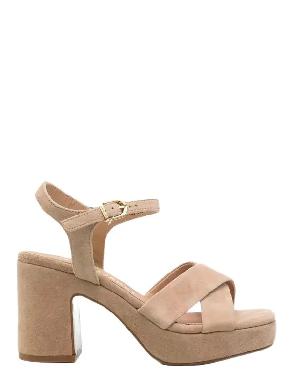 JANET & JANET Cross-strap Platform Sandals - Neutrals