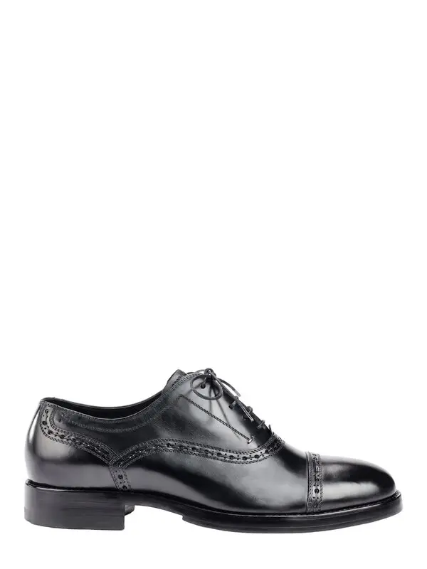KURT LINCOLN Edward Lace-up Oxford Shoes - Black
