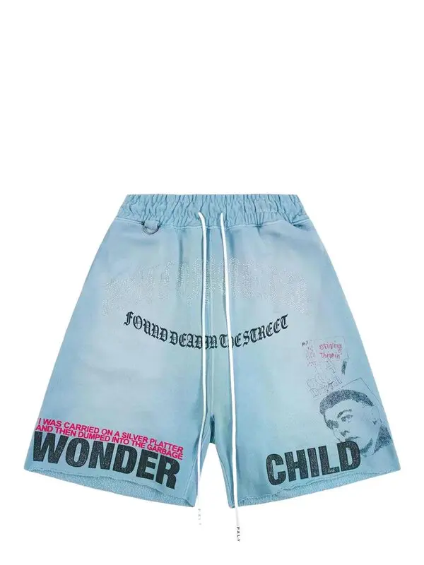 PALY Bobby Driscoll Graphic Print Shorts - Blue