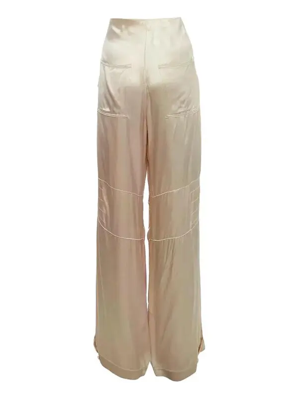 Fendi Satin Buckle Detail Cargo Pants - Pink