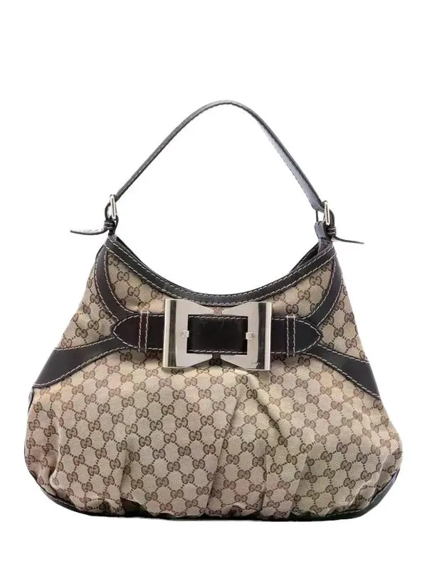 Gucci Large Gg Canvas Hobo Bag - Neutrals