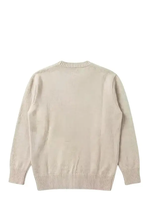 JURTA Ribbed-trim Round-neck Sweater - Neutrals