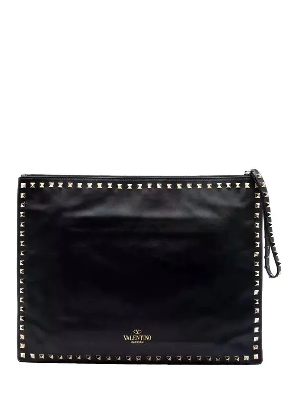 Valentino Garavani Large Rockstud Clutch Bag - Black