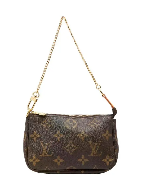 LOUIS VUITTON Monogram Mini Pochette Accessoires Handbag - Brown