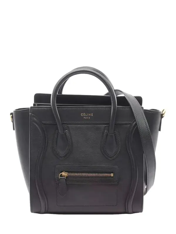 Celine Luggage Nano Shopper Bag - Black