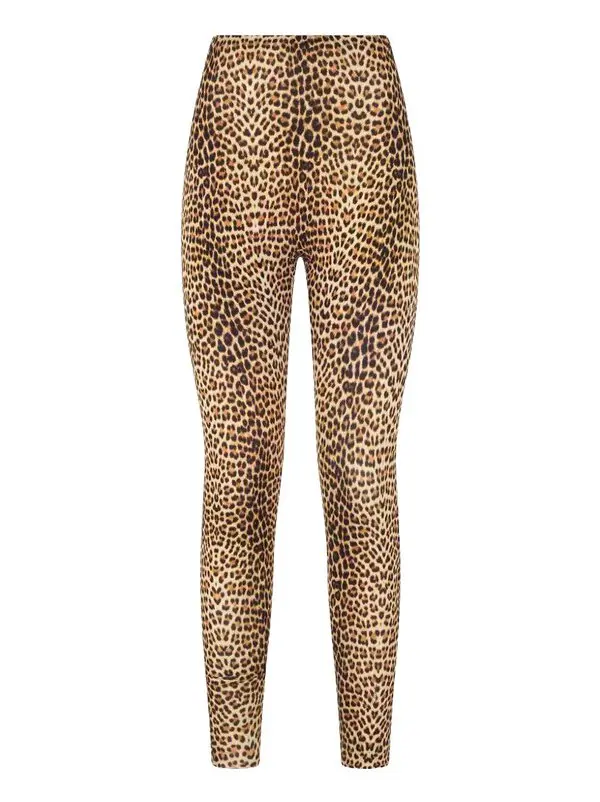 Roberto Cavalli Animal Print Elasticated Waistband Trousers - Neutrals