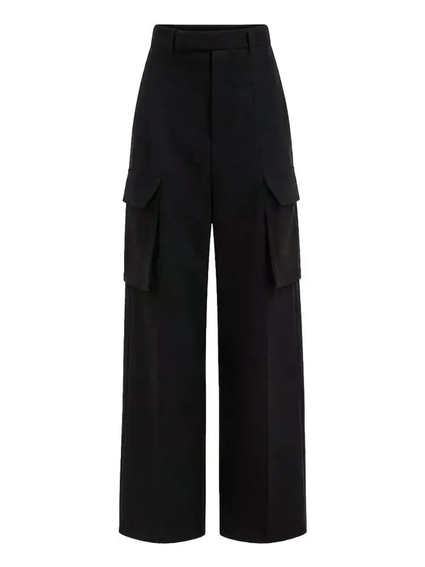 Rick Owens Cargo Pocket High-waisted Trousers - Black