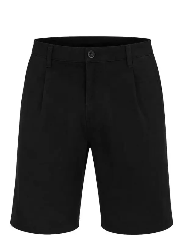 Karl Lagerfeld Tailored Shorts With Belt Loops - Black