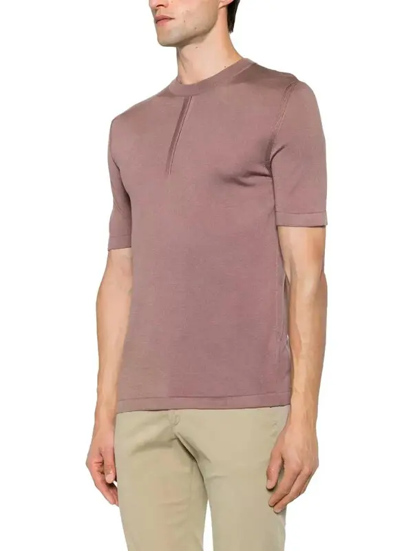 Brioni Short-sleeve Knit T-shirt - Pink