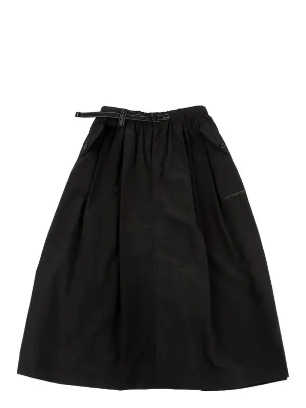 AND WANDER Oversized Cargo Midi Skirt - Black