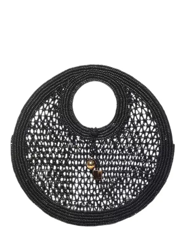 Jacquemus La Spiaggia Raffia Tote Bag - Black