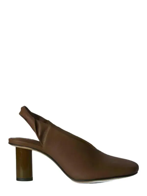 JVAM Slingback Square-toe Pumps - Brown