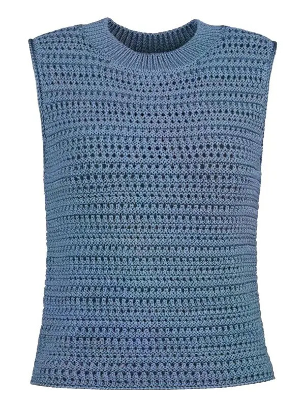 TOD'S Crochet Knit Top - Blue
