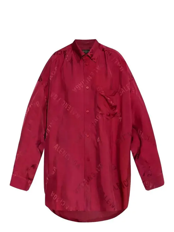 Balenciaga Logo-print Shirt - Red