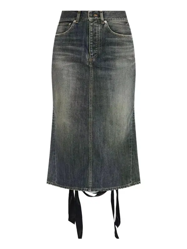 Balenciaga Lace-up Midi Skirt - Grey