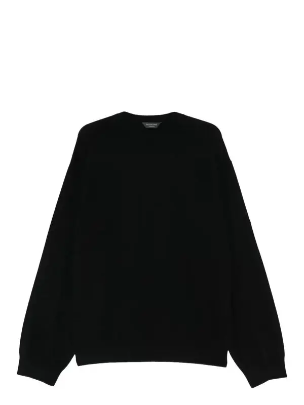 Balenciaga Logo Plaque Jumper - Black