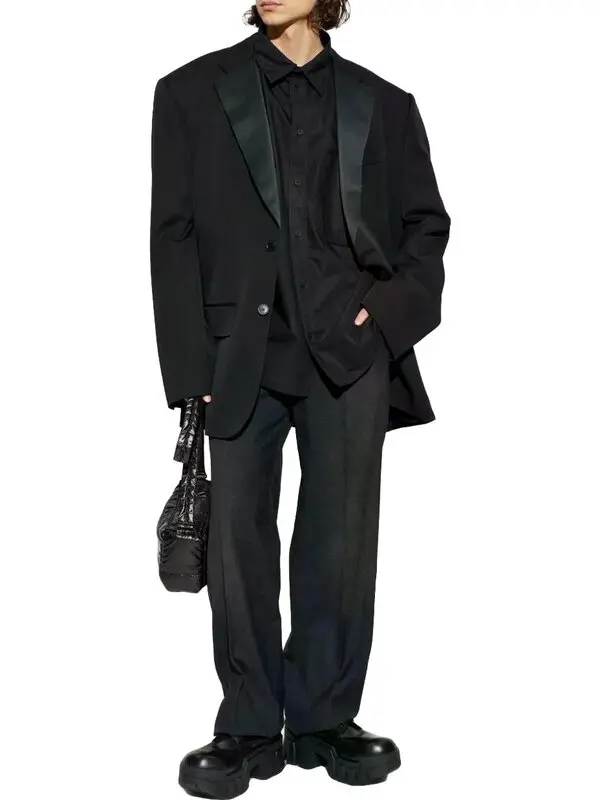 Balenciaga Charcoal Straight-leg Trousers - Grey