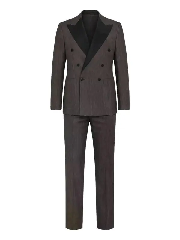 FRANZESE COLLECTION Beckham Double-breasted Suit - Green