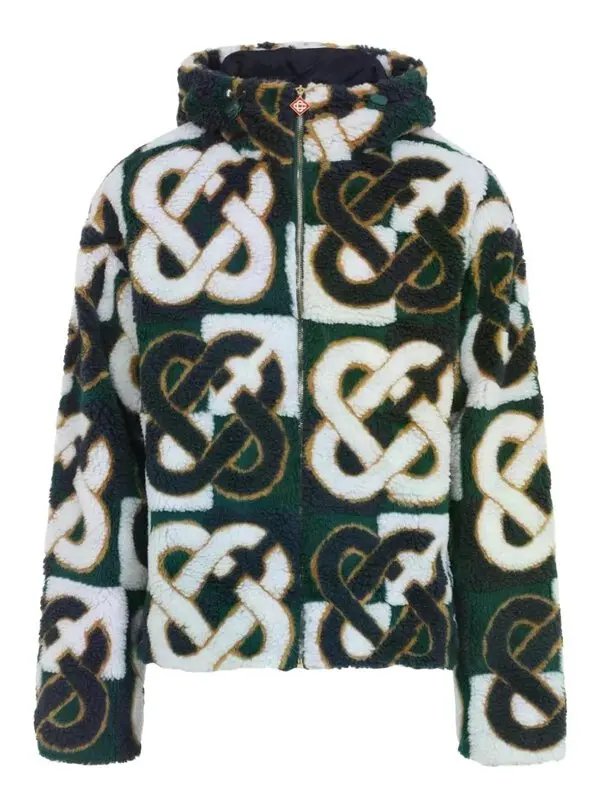 Casablanca Monogram Fleece Jacket - Green