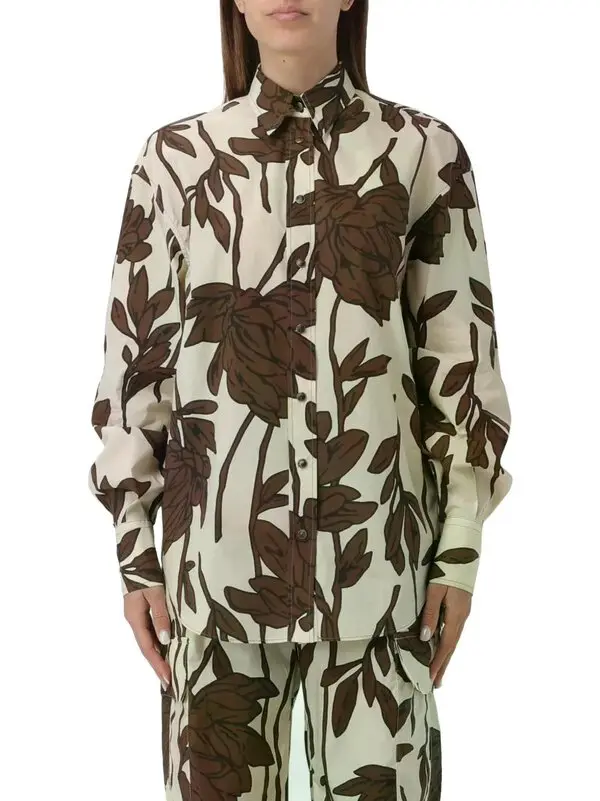 Brunello Cucinelli Floral Print Shirt - Neutrals