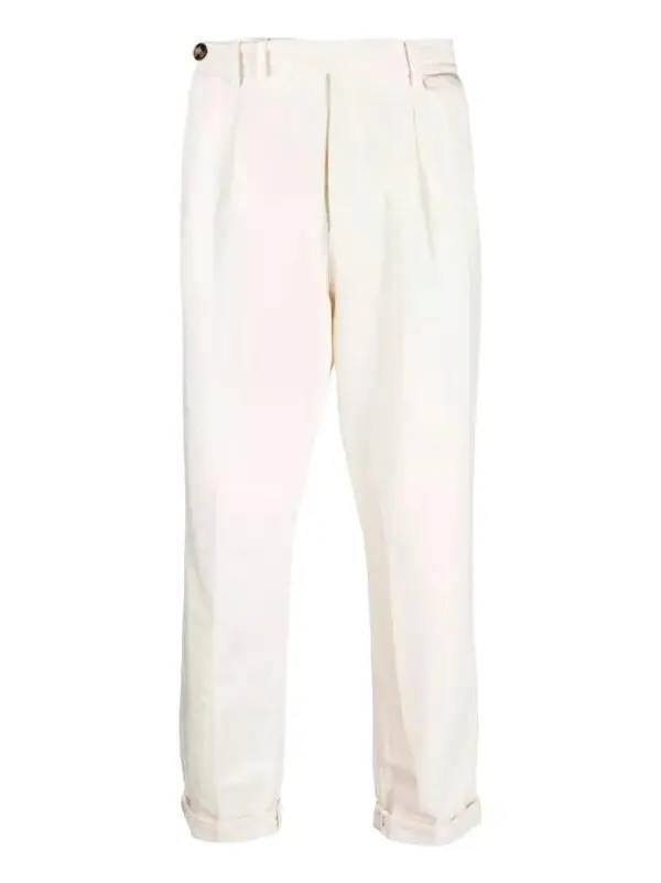 Brunello Cucinelli Pleated Cuffed Trousers - Neutrals