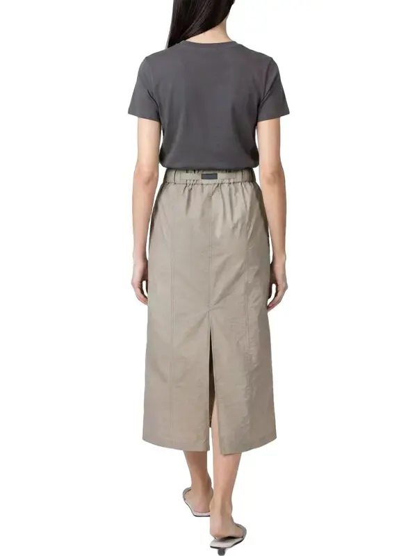 Brunello Cucinelli Crinkled Midi Skirt - Neutrals