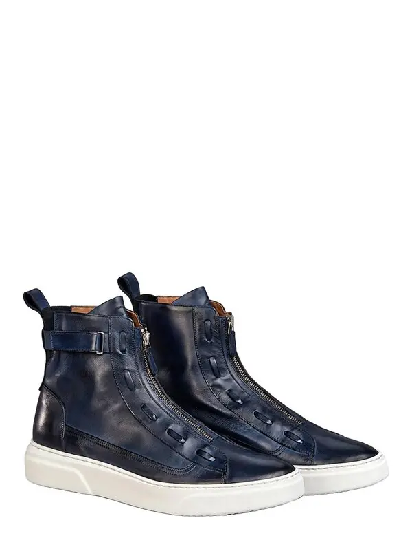 KURT LINCOLN Phantom Midnight High Top Sneaker - Blue