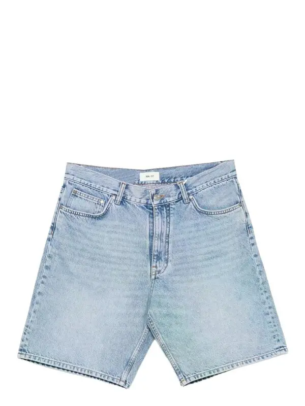 Nn07 Otis Belt-loop Shorts - Blue