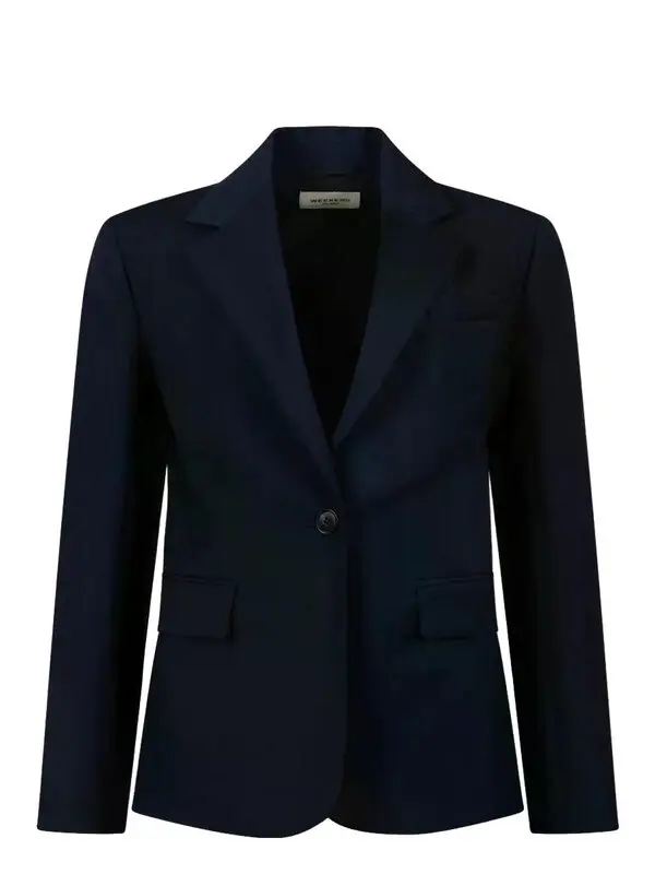 Max Mara Wool Single-breasted Blazer - Blue