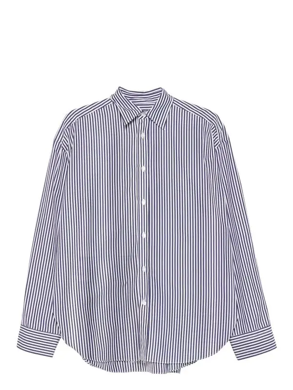 FINAMORE 1925 Oriana Striped Shirt - Blue