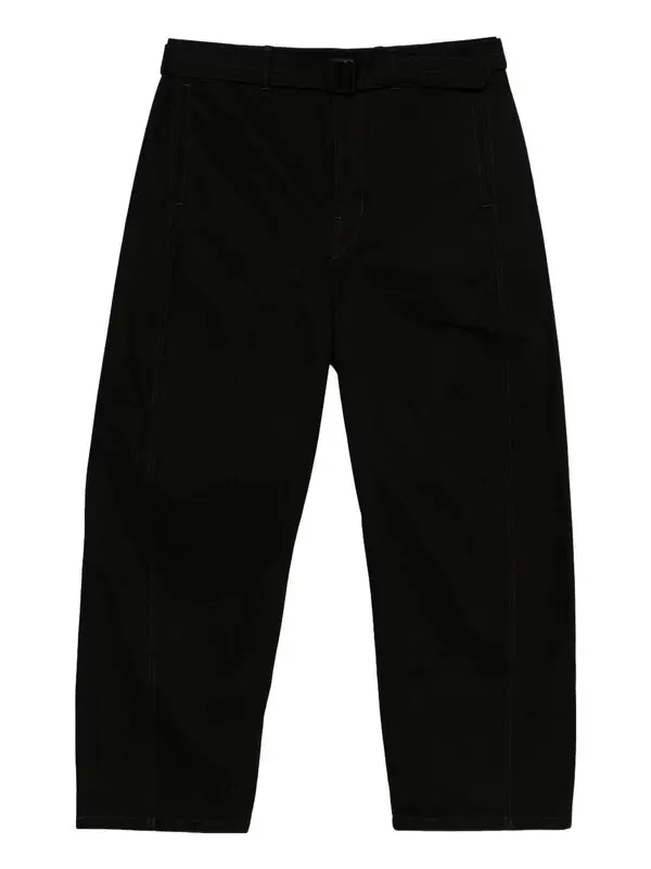 LEMAIRE Twisted Denim Cotton Jeans With Belt - Black