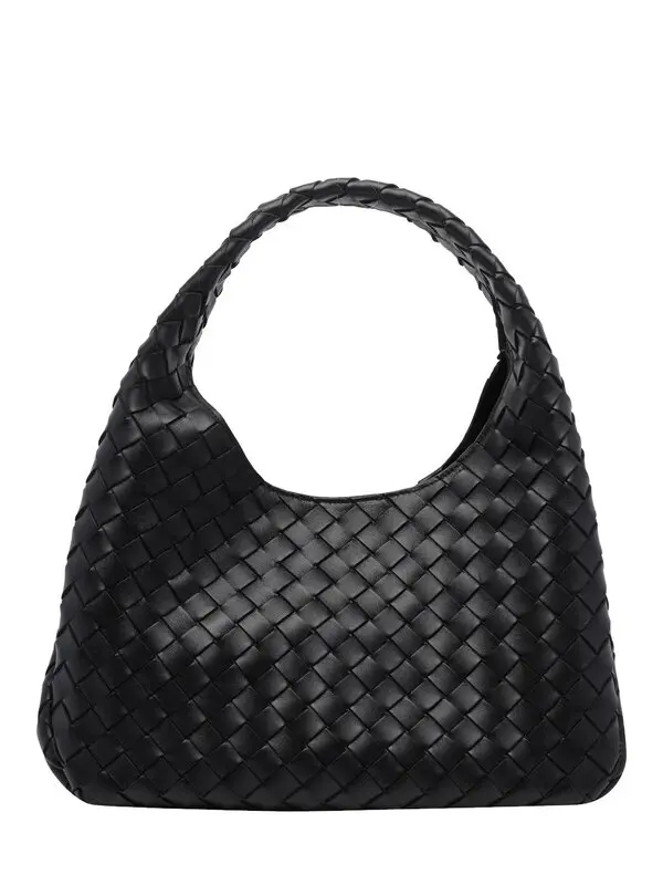 Bottega Veneta Woven Leather Handbag - Black