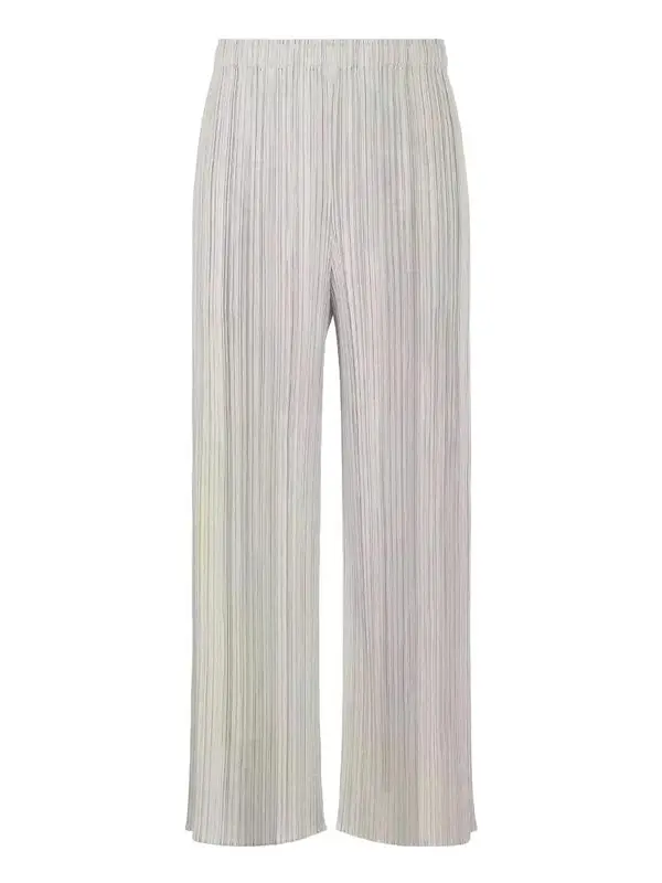 Issey Miyake Plissé Straight-leg Trousers - Grey