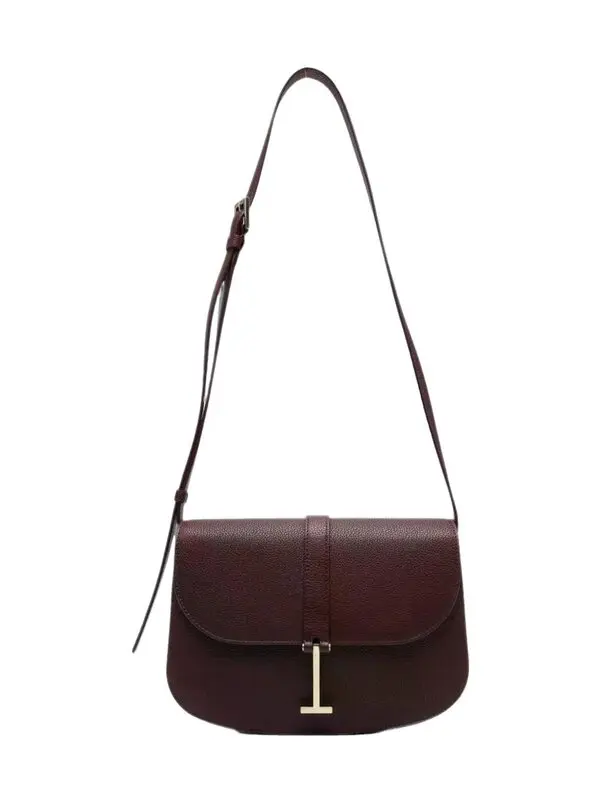 TOM FORD Grained Leather Shoulder Bag - Red