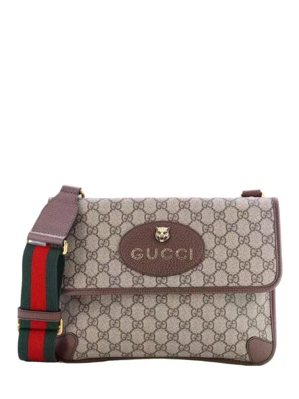 Gucci Gg Coated Canvas Medium Messenger Bag - Brown