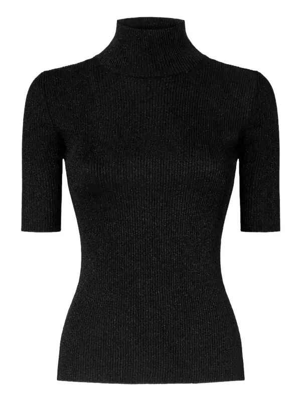 Missoni Ribbed Knit High-neck Sweater - Black