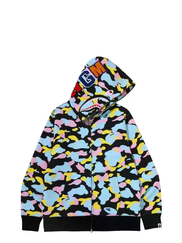 A BATHING APE Shark Camouflage Hoodie - Black