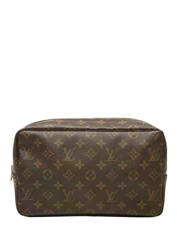 LOUIS VUITTON Monogram Trousse Toilette 28 Clutch Bag - Brown