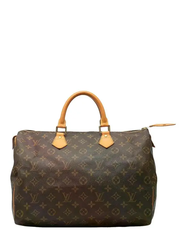LOUIS VUITTON Monogram Speedy 35 Boston Bag - Brown
