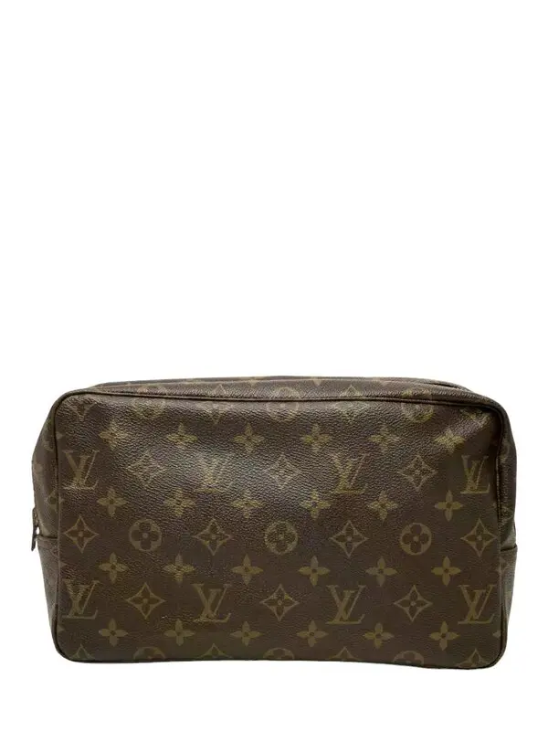 LOUIS VUITTON Monogram Trousse Toilette 28 Clutch Bag - Brown