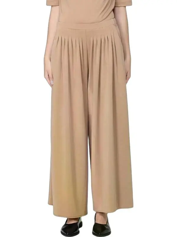 Max Mara Pleated Wide-leg Trousers - Brown