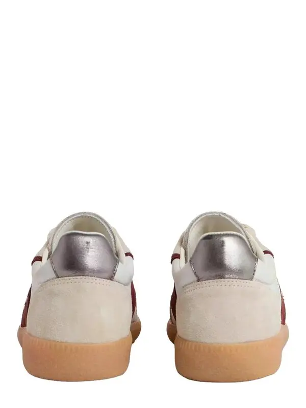 Dsquared2 Leather And Suede Low-top Sneakers With Upside Down Logo - Neutrals