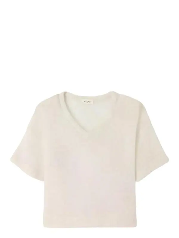 American Vintage Bodyrow V-neck Short-sleeve Top - Neutrals